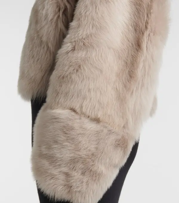 Nour Hammour Dianne Shearling Biker Jacket