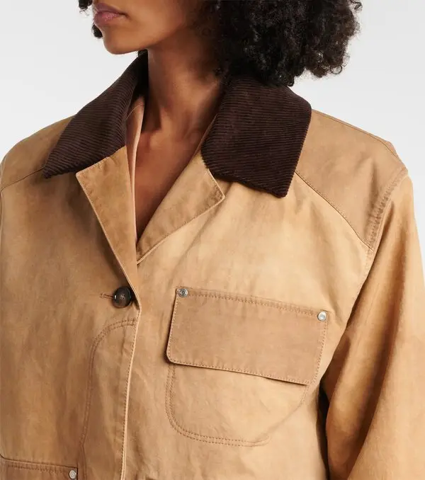 Stella McCartney Corduroy-trimmed Cotton Field Jacket
