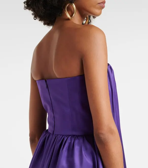Max Mara Edda Pleated Silk Maxi Dress