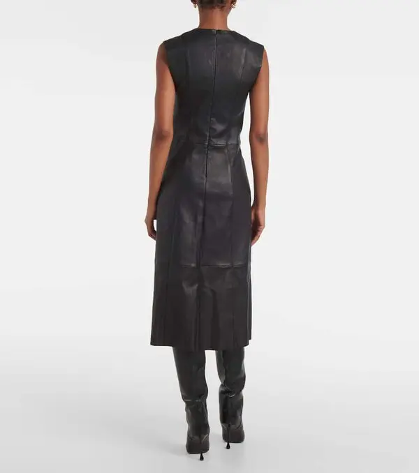 JOSEPH Kosma Leather Midi Dress