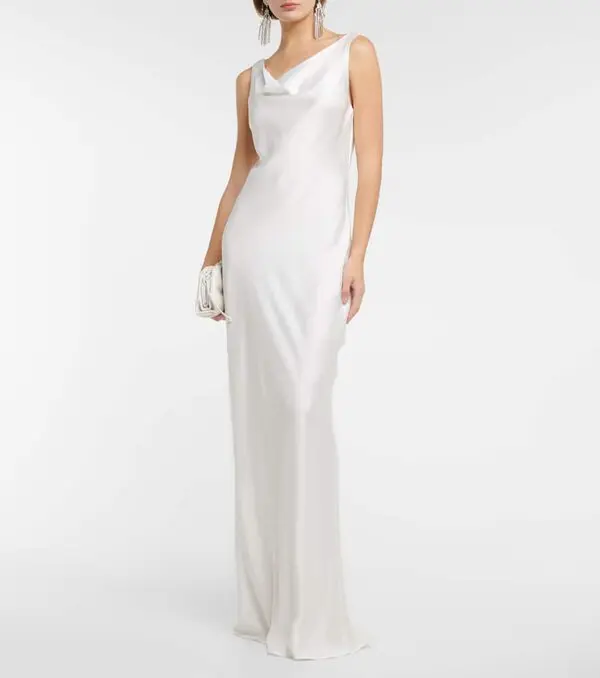 Norma Kamali Maria Satin Gown