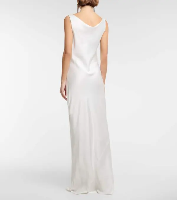 Norma Kamali Maria Satin Gown