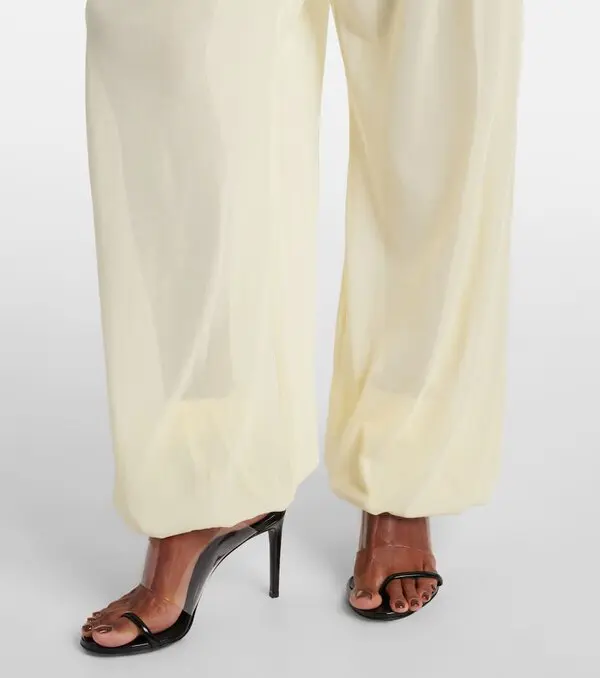 Alaïa Mid-rise Wide-leg Pants - Yellow