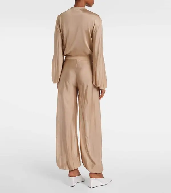 Alaïa Knitted Wide-leg Pants