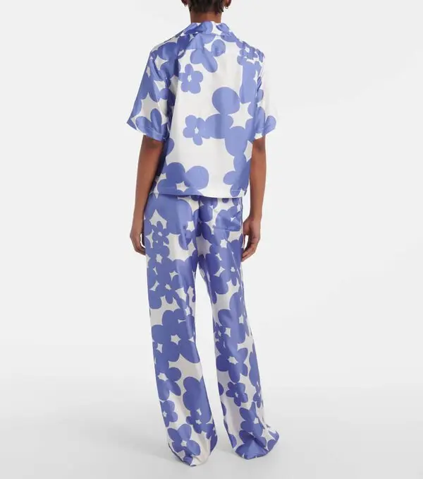 Marni Floral Silk Shirt - Blue