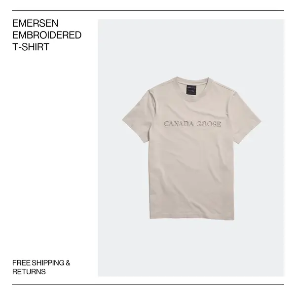 Canada Goose Emersen Embroidered T-shirt - Limestone