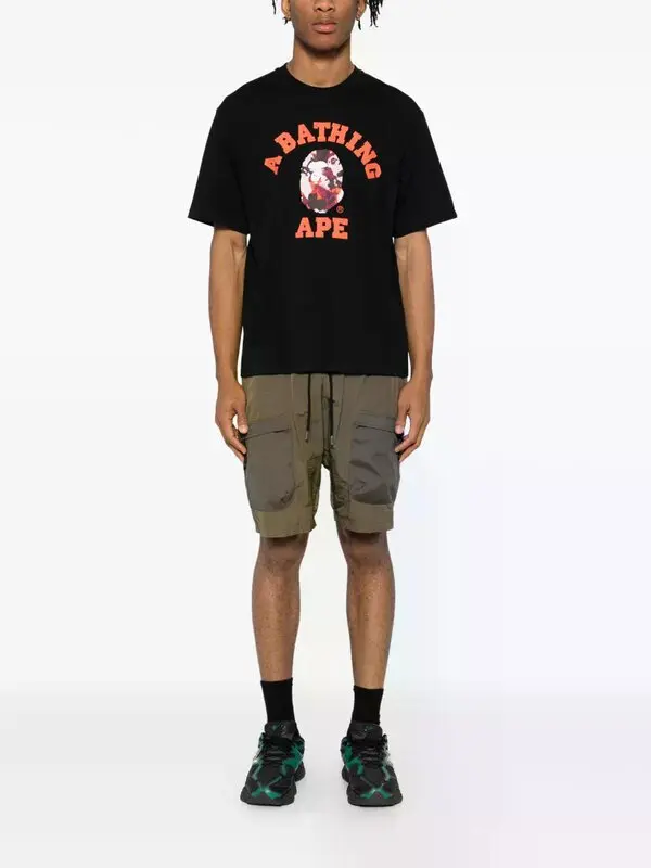 A BATHING APE Printed T-shirt - Black