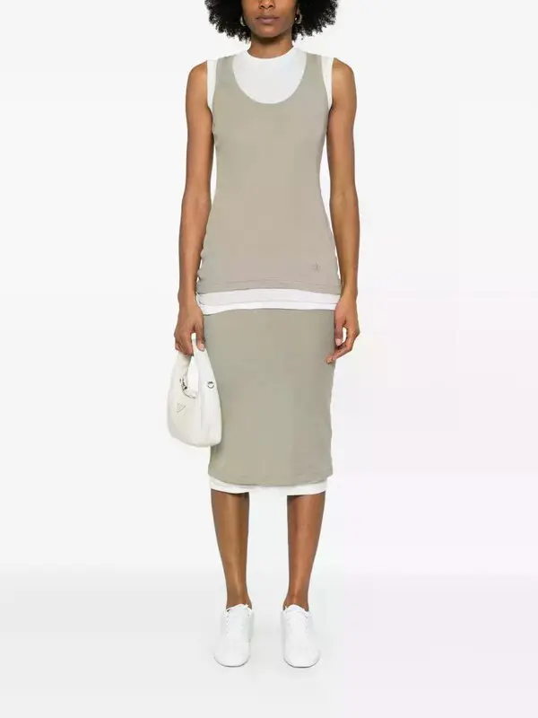 JIL SANDER Layered Tank Top - White
