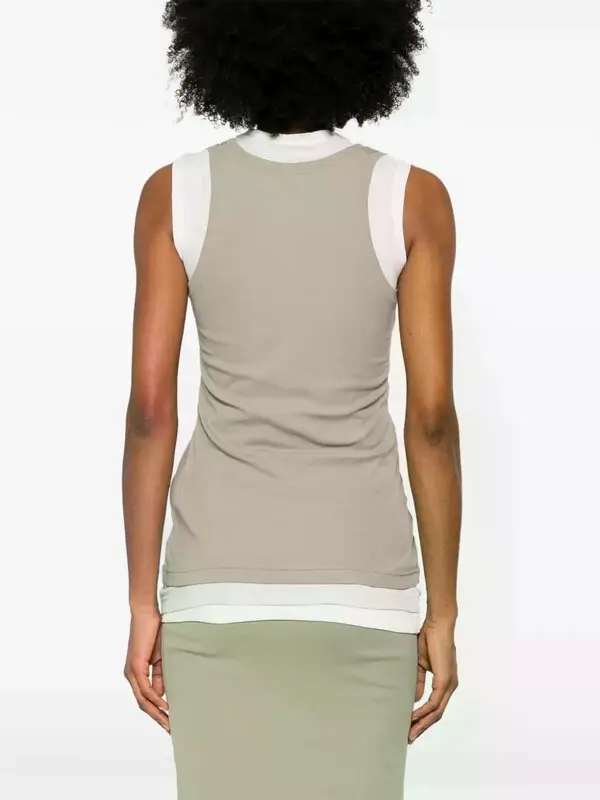 JIL SANDER Layered Tank Top - White