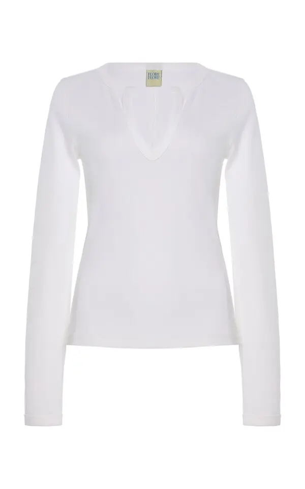 FLORE FLORE Iman Cotton T-shirt - White