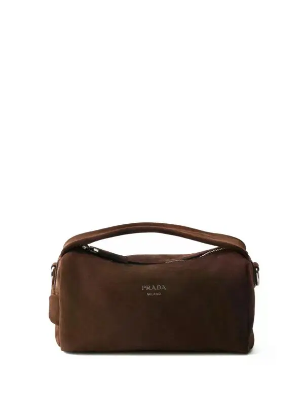 Prada Suede Shoulder Bag - Brown