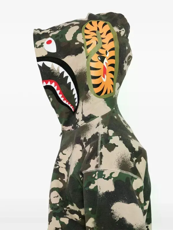A BATHING APE Printed Zip-up Hoodie - Green