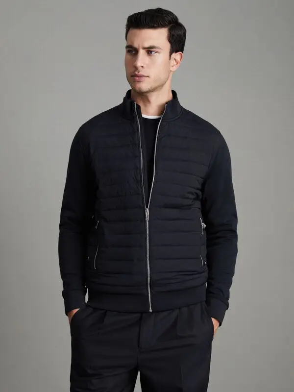 REISS Flintoff Hybrid Zip-through Jacket