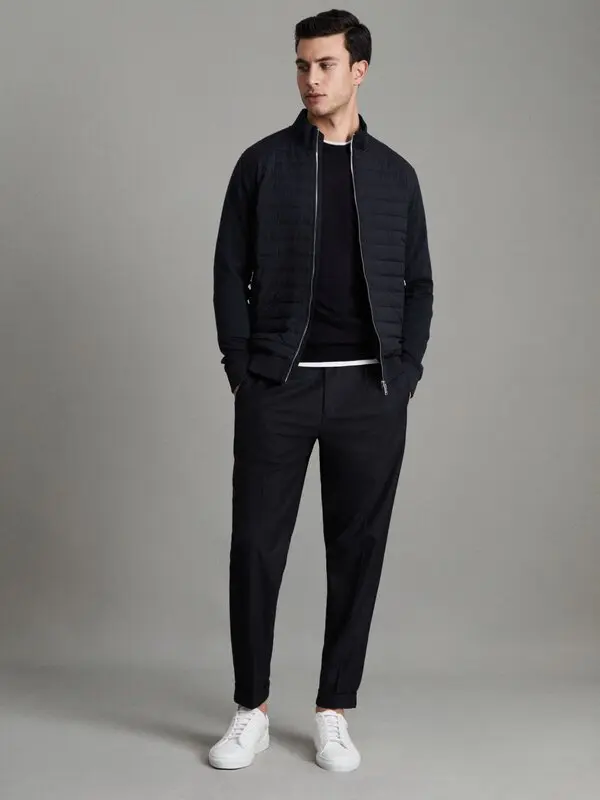 REISS Flintoff Hybrid Zip-through Jacket
