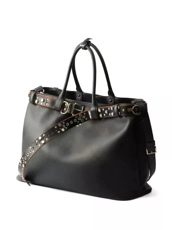 Prada Buckle Leather Tote
