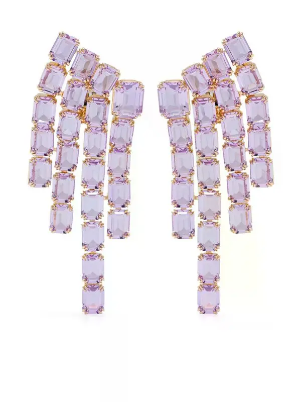 SWAROVSKI Millenia Clip-on Drop Earrings - Purple