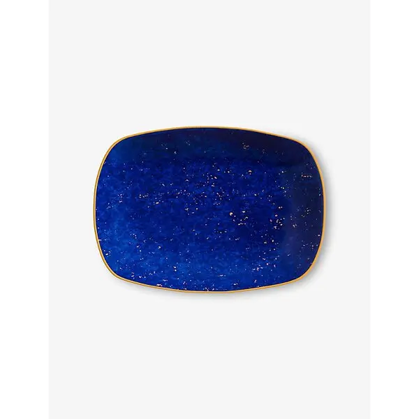 L'Objet Lapis Small Fine-porcelain Rectangular Tray 13cm X 18cm - Blue