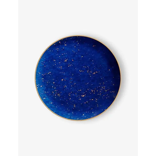 L'Objet Lapis Fine-porcelain Canape Plates Set Of Four - Blue