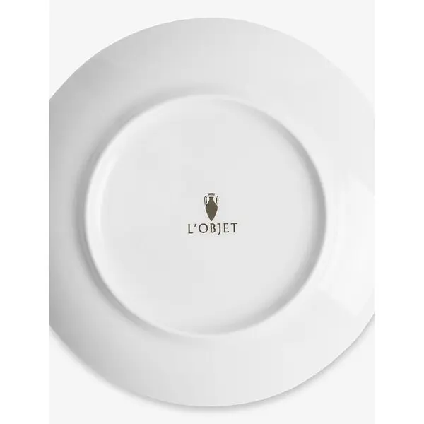 L'Objet Lapis Fine-porcelain Canape Plates Set Of Four - Blue