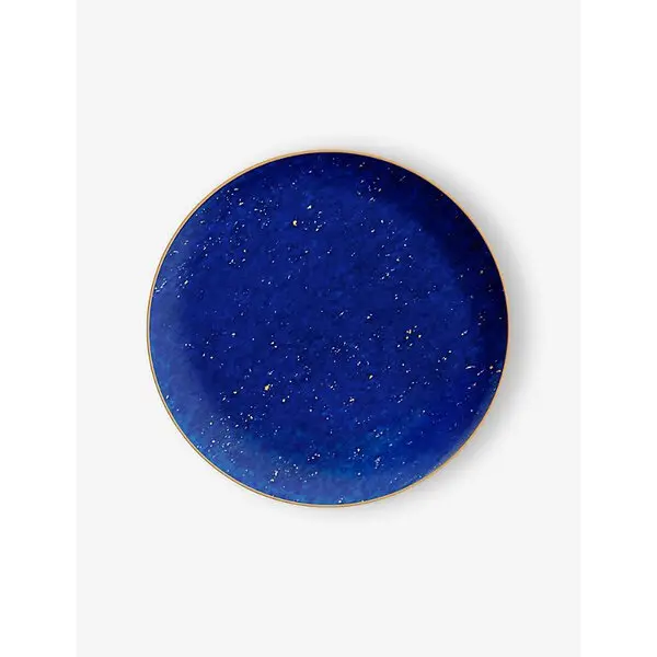 L'Objet Lapis Fine-porcelain Dessert Plates Set Of Four - Blue