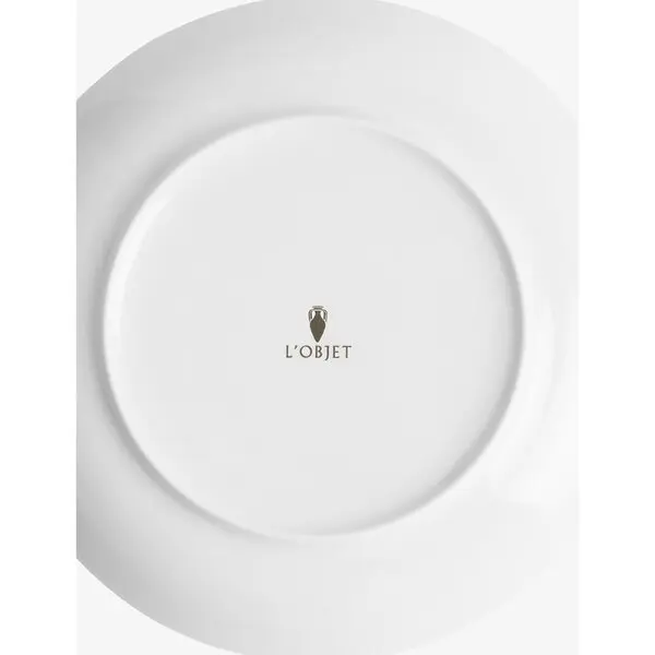 L'Objet Lapis Fine-porcelain Dessert Plates Set Of Four