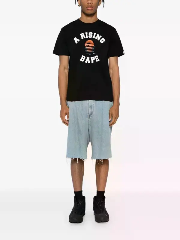 A BATHING APE Printed T-shirt - Black