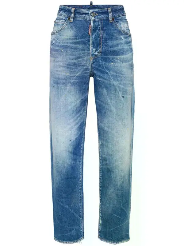 Dsquared2 Cropped Straight Leg Jeans