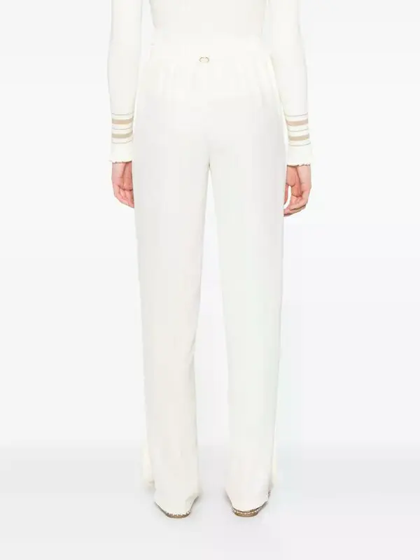 TWINSET Embroidered Crepe Trousers