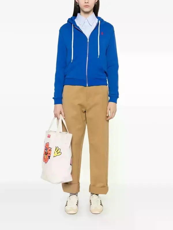 Polo Ralph Lauren Logo-embroidered Hoodie - Blue