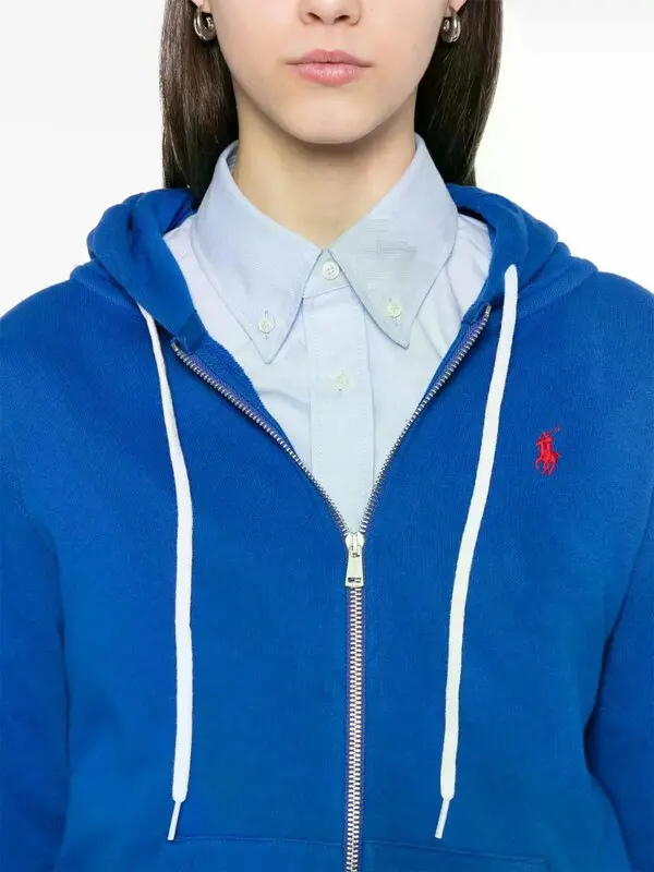Polo Ralph Lauren Logo-embroidered Hoodie - Blue