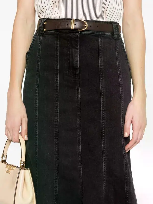 TWINSET Pleated Denim Skirt