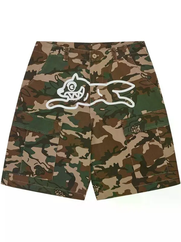 ICECREAM Running Dog Camouflage Cargo Shorts