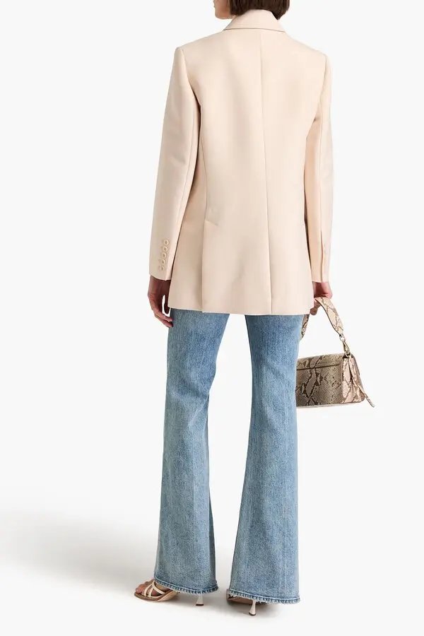 Zimmermann Double-breasted Wool-blend Blazer - Ivory