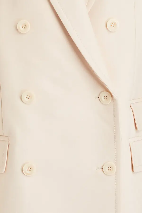 Zimmermann Double-breasted Wool-blend Blazer - Ivory