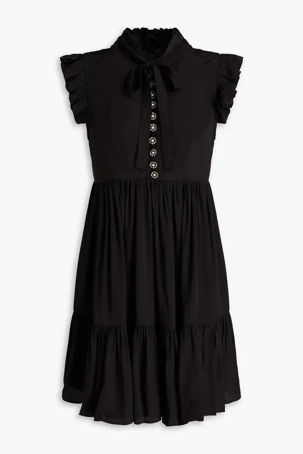 Zimmermann Tiered Ruffled Floral-print Crepe De Chine Mini Dress