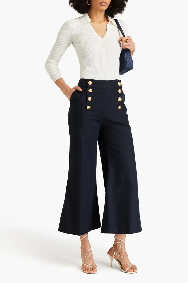 Zimmermann Ribbed Knit Polo Shirt