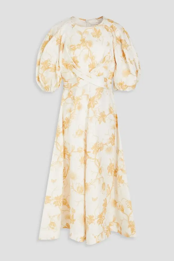 Zimmermann Floral-print Linen Midi Dress