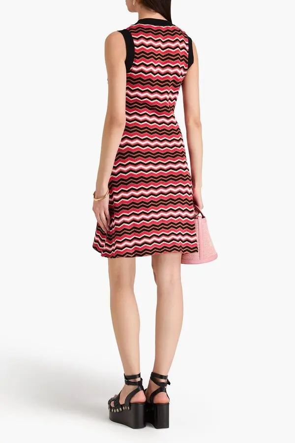 Missoni Crochet-knit Cotton-blend Mini Dress - Black