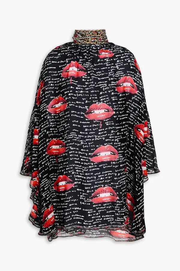 Camilla Crystal-embellished Printed Blouse
