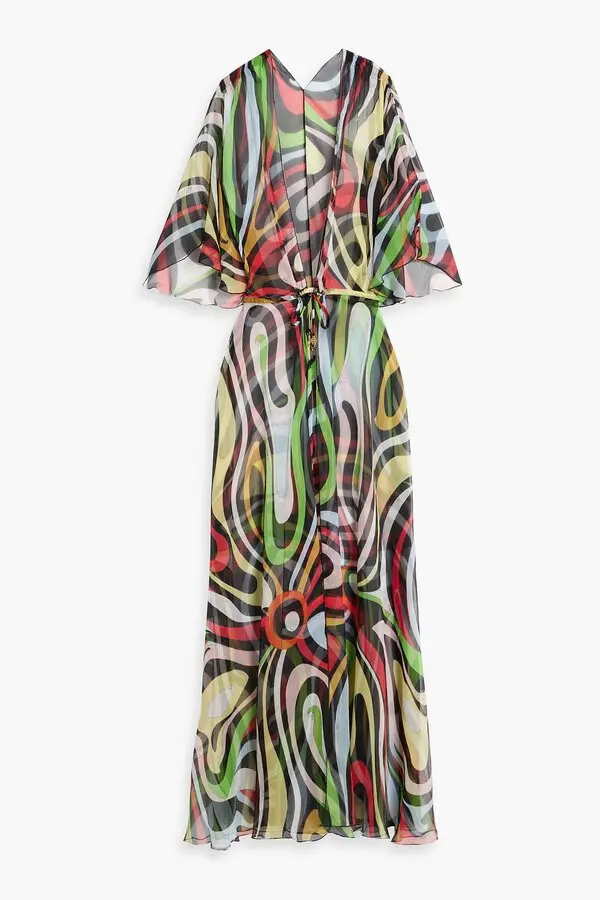 Emilio Pucci Printed Silkcrepon Coverup