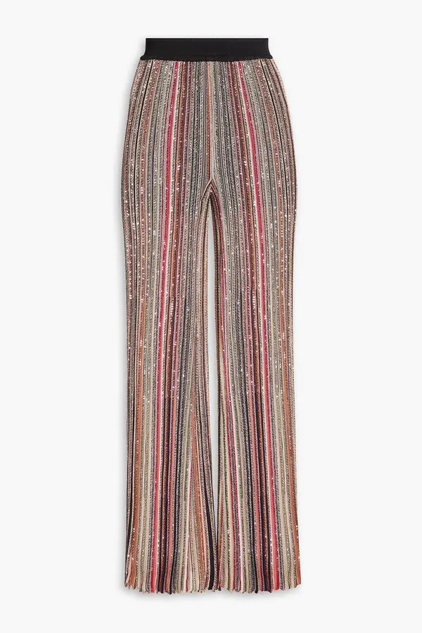 Missoni Embellished Striped Flared Pants