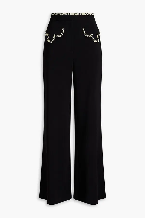 Camilla Printed Crepe Flared Pants