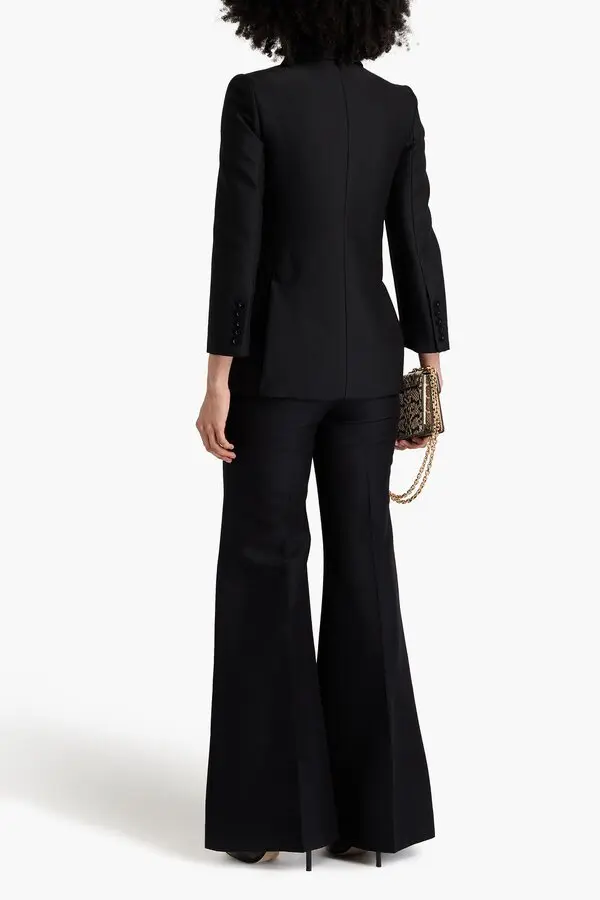 Zimmermann Double-breasted Wool-blend Blazer - Black
