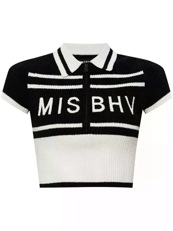 MISBHV Fluffy Cannes Polo Top - Black