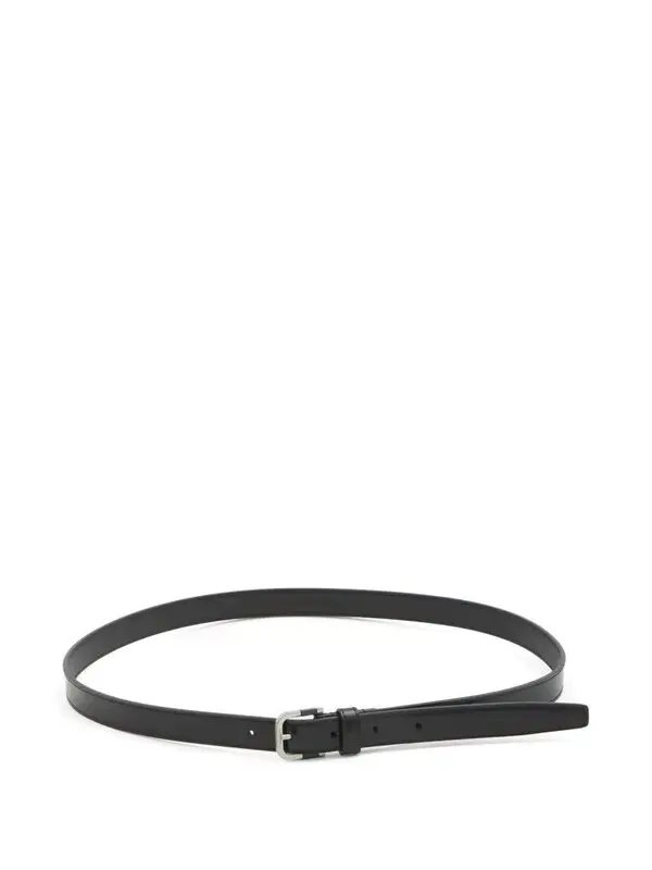 Saint Laurent Resin-insert Brushed-leather Belt - Black