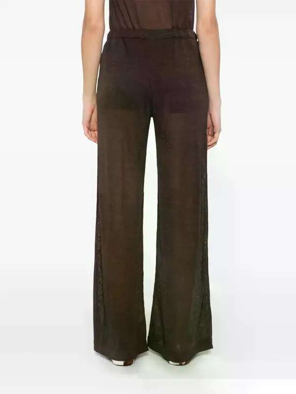 P.a.r.o.s.h Knitted Palazzo Pants - Brown