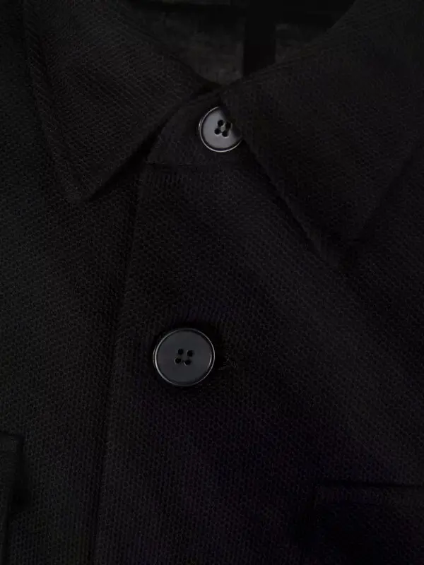 Harris Wharf London Cotton Overshirt - Black