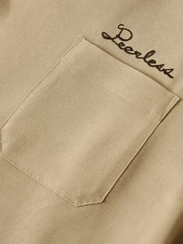 Visvim Keesey Convertible-collar Logo-embroidered Woven Shirt - Neutrals