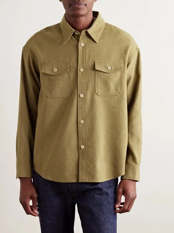 Visvim Wool And Linen-blend Overshirt