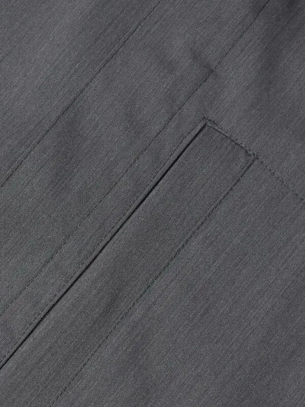 Herno Woven Shirt Jacket With Wool Blend - Gray
